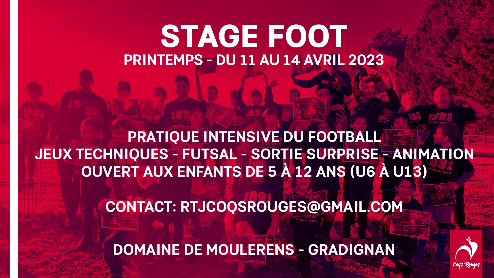 Vacances de Pâques : notre offre de stages enfants - Coqs Rouges